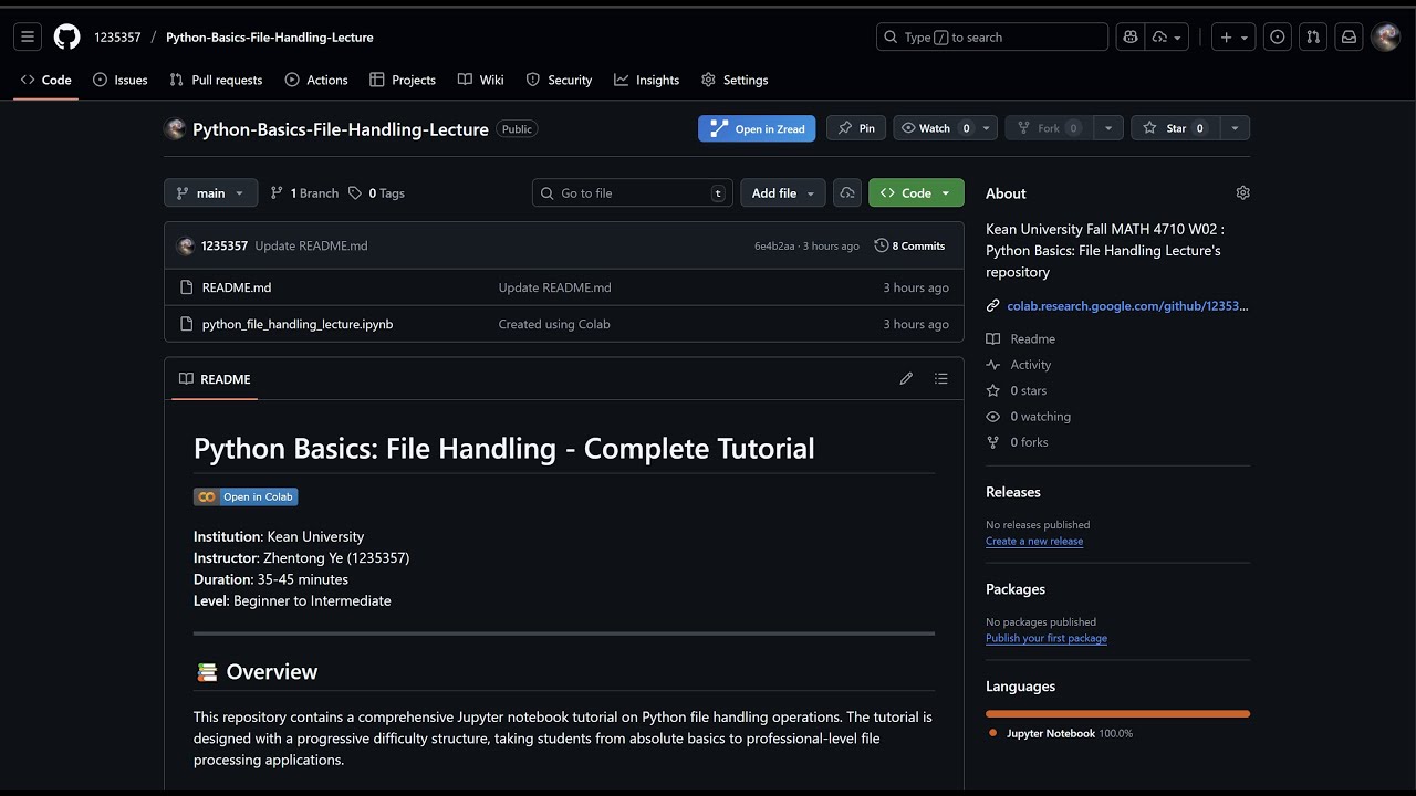 GitHub - 1235357/Python-Basics-File-Handling-Lecture: Kean University Fall MATH 4710 W02 ...