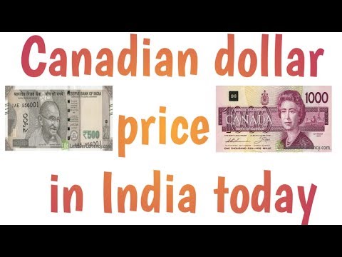 Canada currency rate in India ll cenedian dollar price in India ll cad vs inr