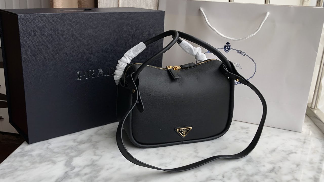 Prada Darling Leather Handbag Black