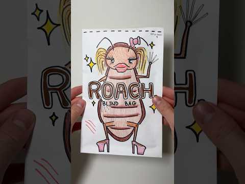 the most CURSED BLIND BAG EVER…💀| ROACH BLIND BAG paper diy #papercraft #diycrafts #mystery 🪳