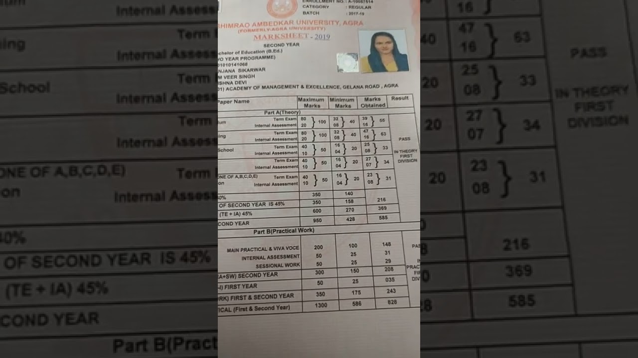 B.ed marksheet##ek br me kaise cler kare ##housewife with challenge 🙏🙏