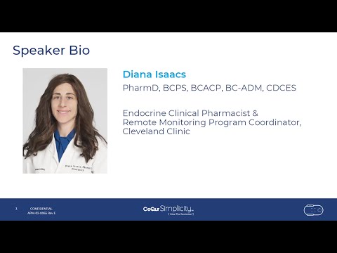 CeQur Simplicity Webinar with Diana Isaacs, PharmD, BCPS, BCACP, BC-ADM, CDCES