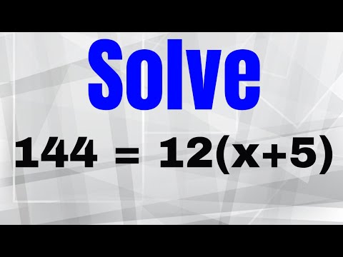 Solve 144 = -12( x + 5 )