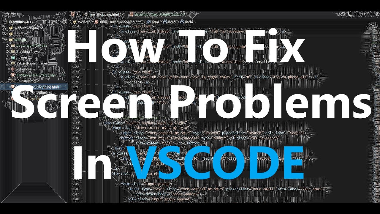 How To Fix Screen Problems In VSCode