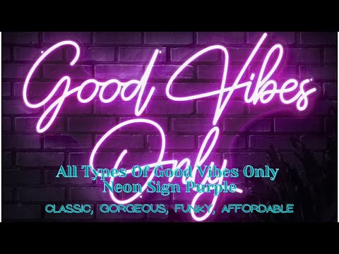 Good Vibes Only Neon Sign Purple | Perfect Time To Decorate Your Room With This Neon Sign | Buy Now!