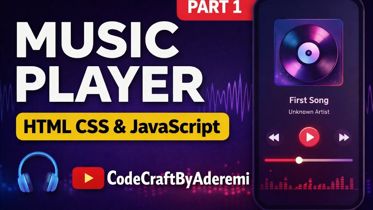 Build a Music Player with HTML, CSS & JavaScript | Beginner Frontend Project - part 1 