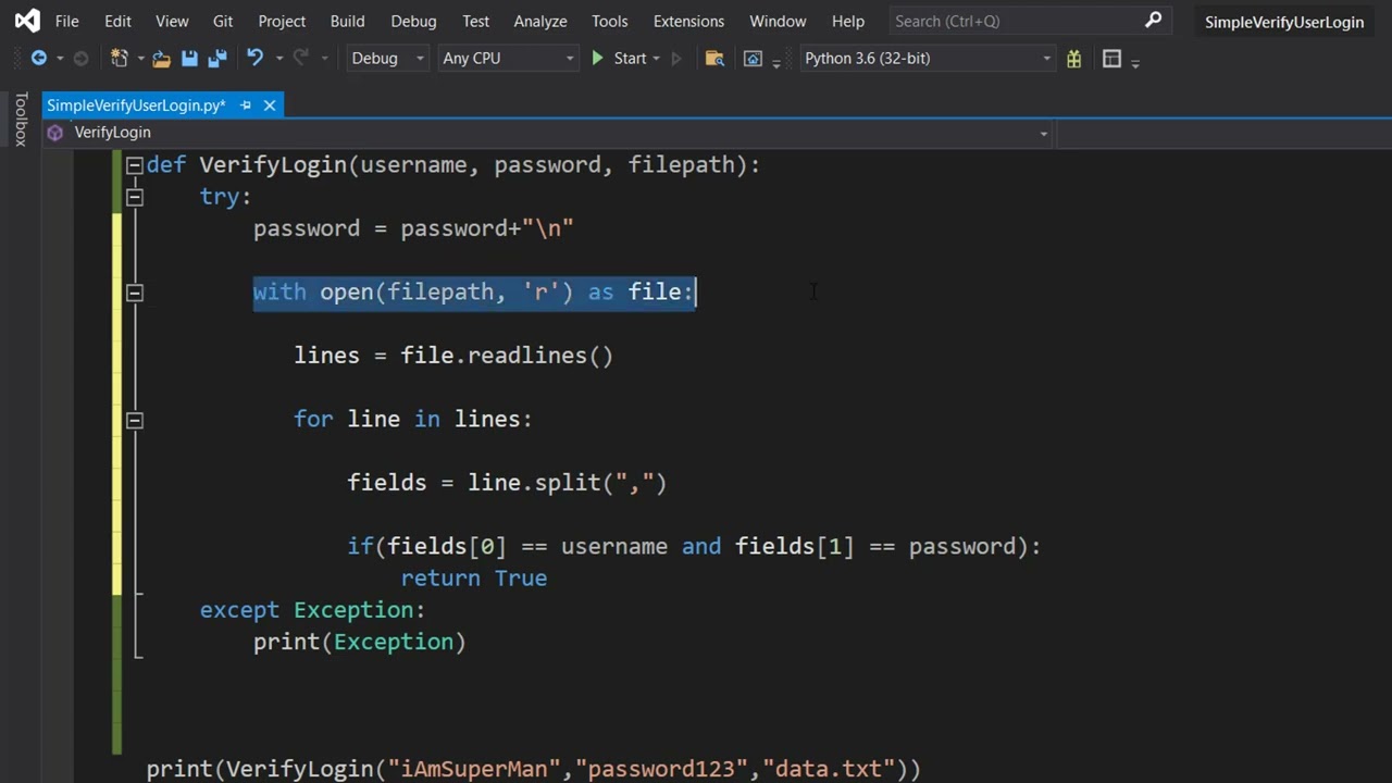 Simple User Login System Using Python