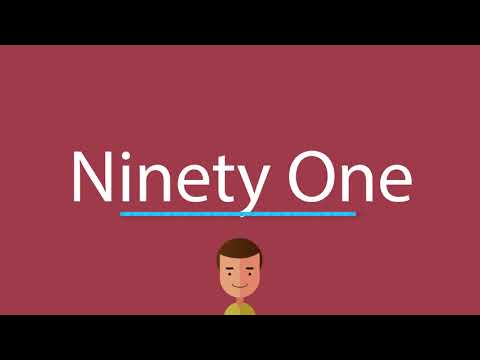 How to say Ninety One in English