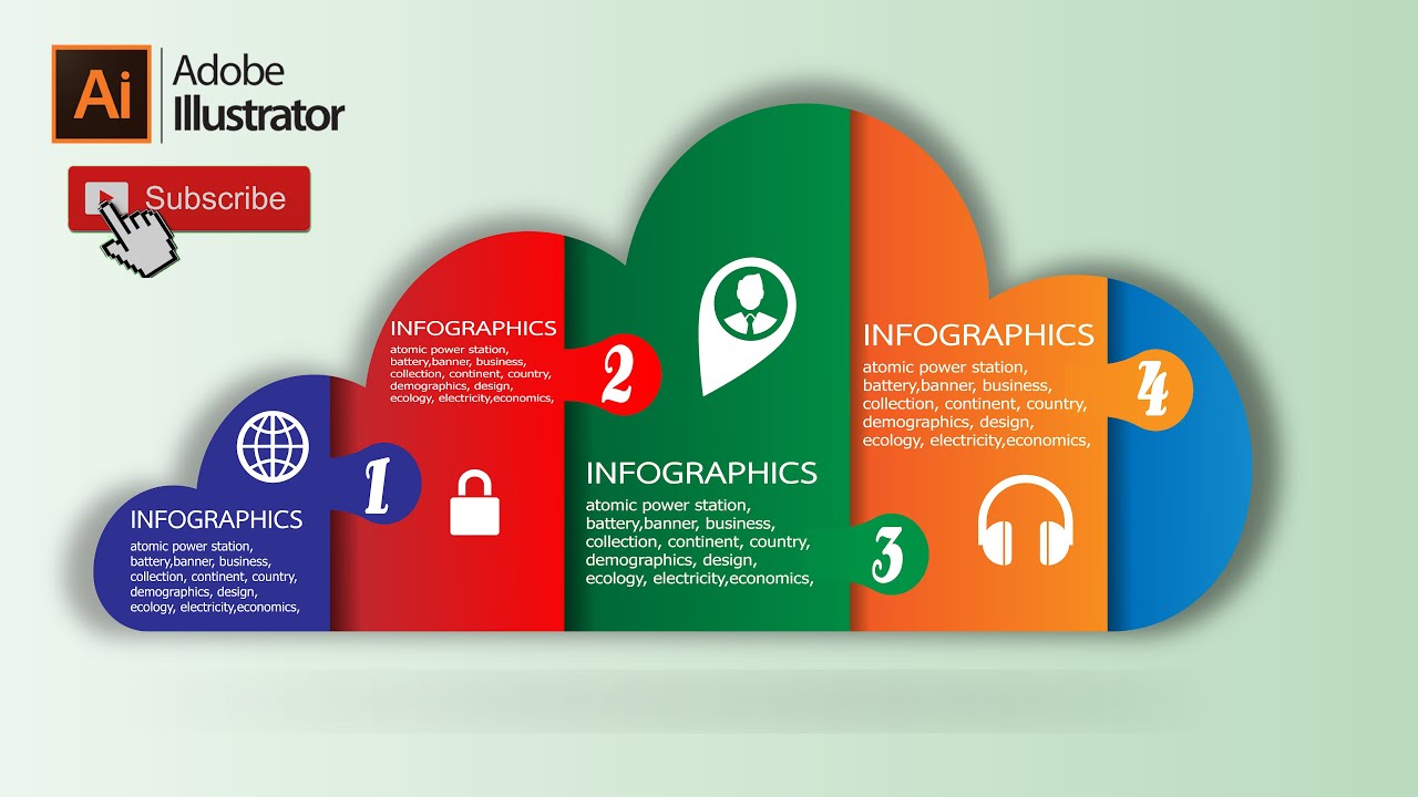 Create Cloud Form Infographic - Adobe Illustrator Tutorial