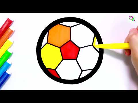 Ball drawing and coloring page for kids – How to draw a ball – Drawing ...