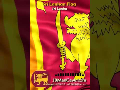 SRI LANKA Flag Sinha Flag or Lion Flag of Ceylon JBManCave.com #Shorts