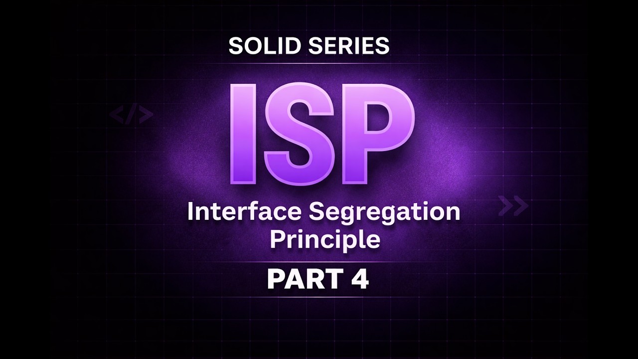 SOLID Principles Explained #4 | Interface Segregation Principle (ISP) with Examples