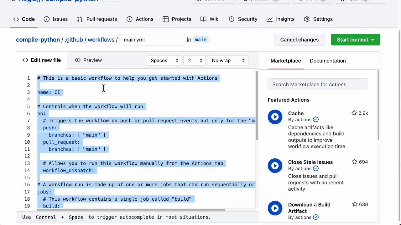 Compiling Python From Scratch with Github
