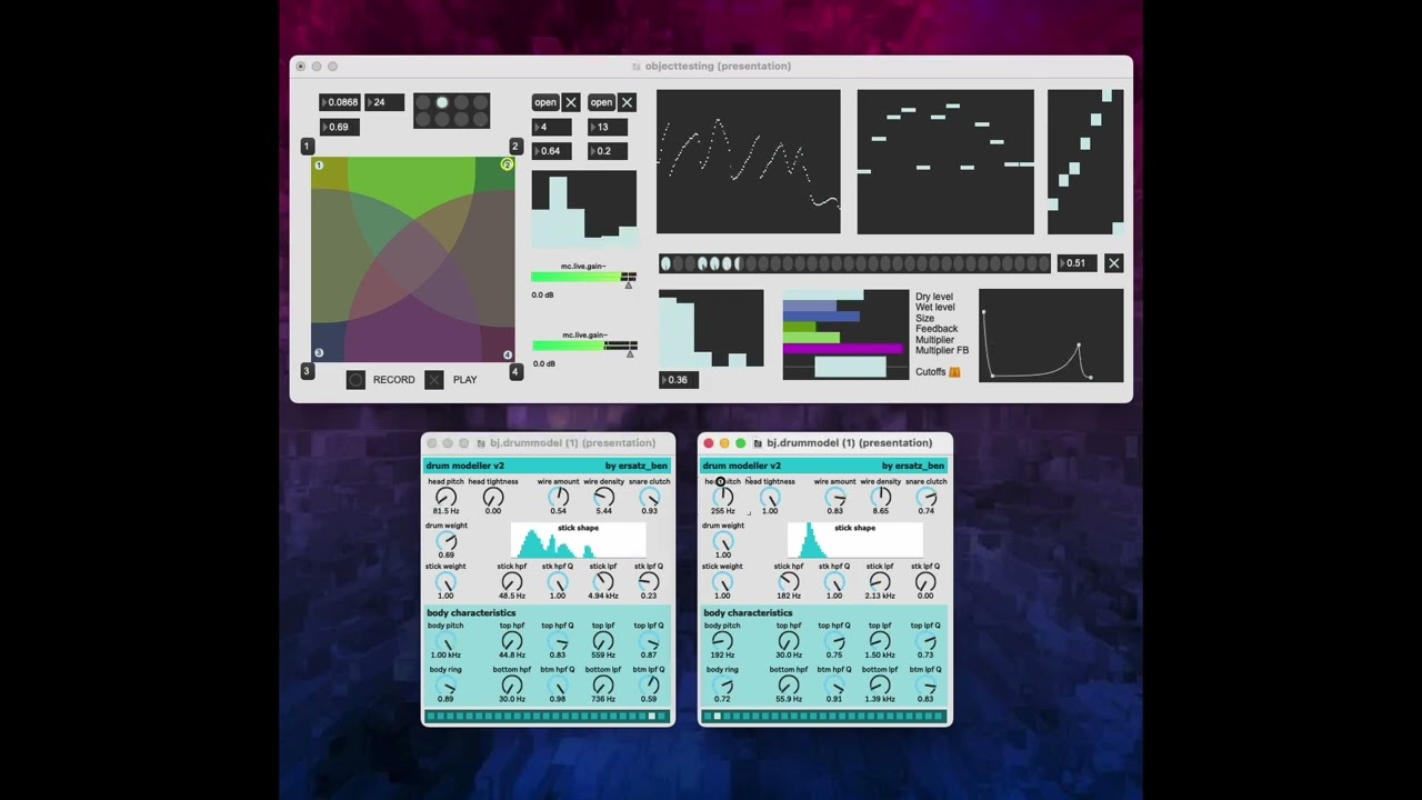 objecttesting - Max/MSP performance