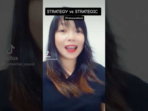 STRATEGY vs STRATEGIC (Pronunciation)