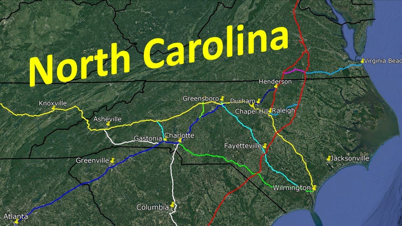 Enjoyable map explanation and photos for NORTH CAROLINA State