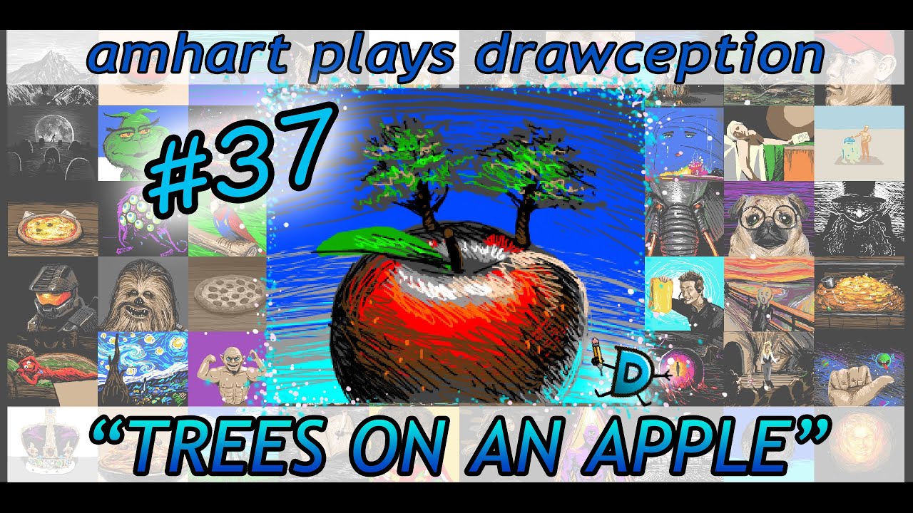 Amhart Plays Drawception - Drawing #37: Trees on an Apple