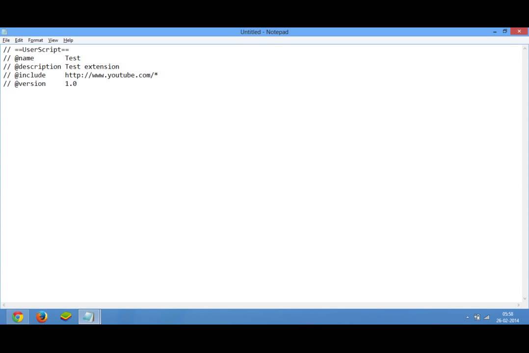 Tutorial to create a browser extension userscript