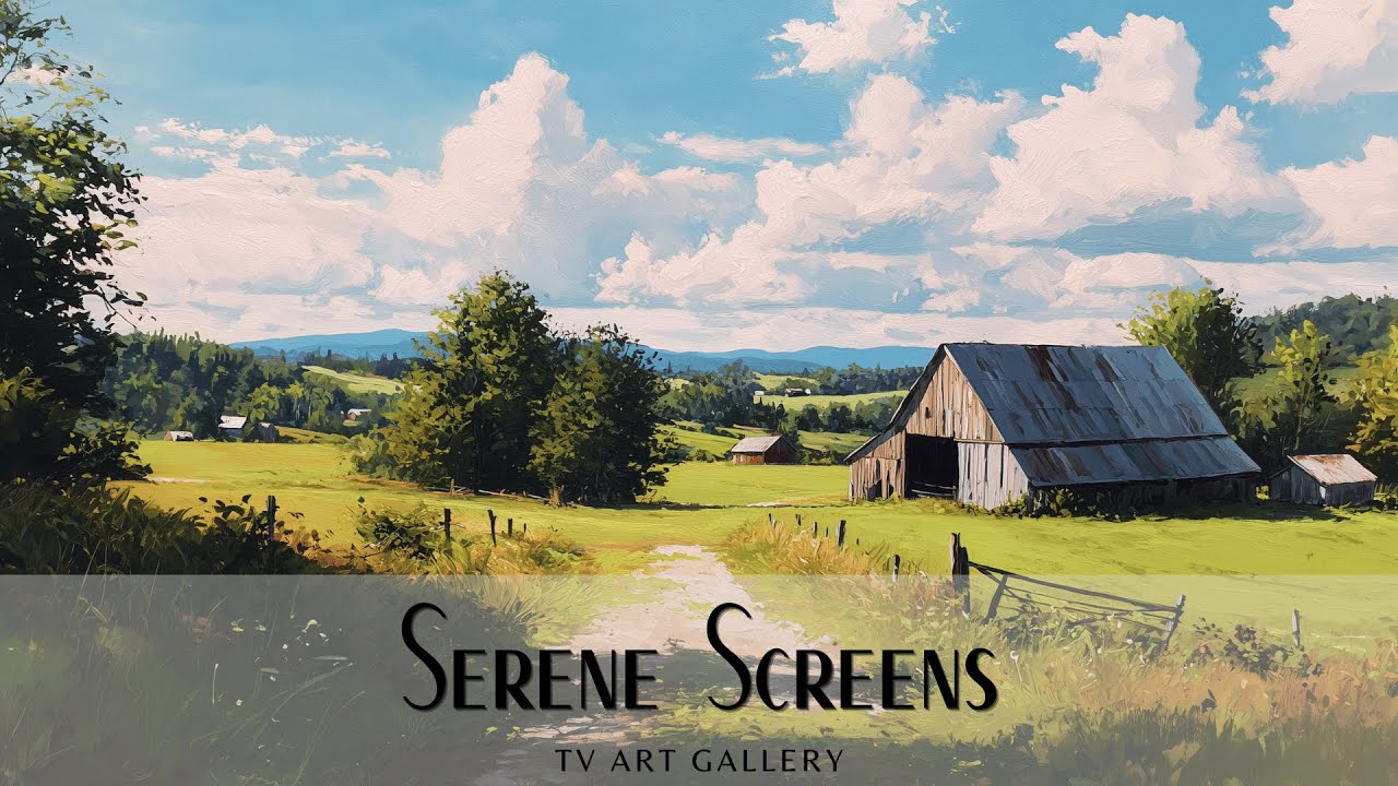 Summer Day On The Farm In The Country - TV Art Display, Screensaver, Wallpaper, Background