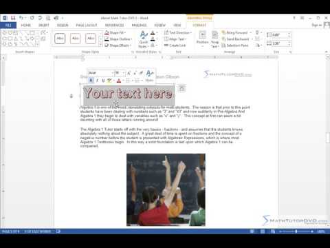 Lesson 41 - Inserting And Modifying WordArt