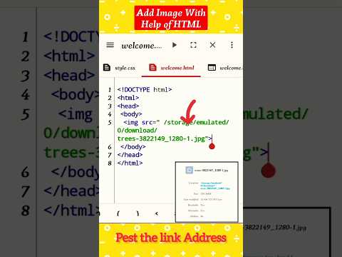 Add Photo with IMG Tag//HTML coding#viral #html ##shorts