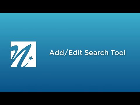 Add Edit Search Tool