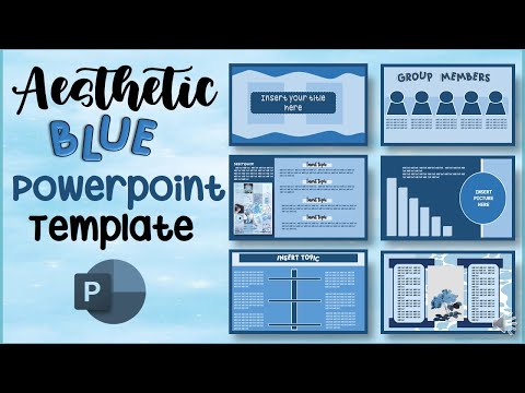 Aesthetic Baby Blue Themed Powepoint Template | (PPT#7) | Animated Slides | WITH TUTORIAL