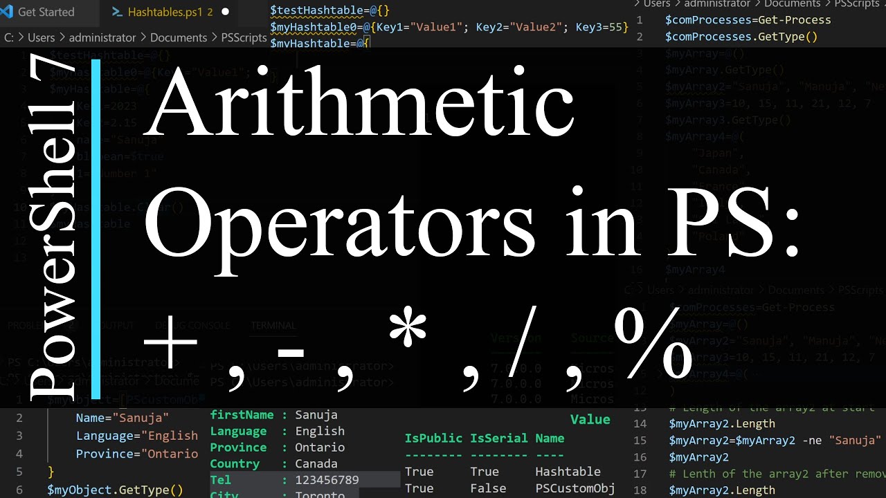 PowerShell 7 Tutorial 12: Arithmetic Operators