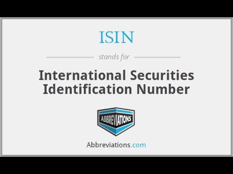 ISIN -International Securities Identification Number