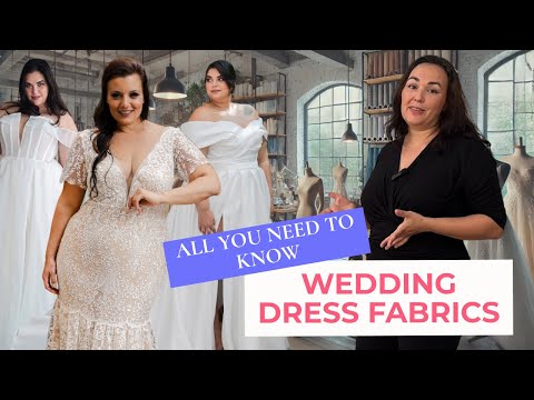 Wedding Dress Fabrics: Mikado, Crepe, Lace, Tulle, and Organza