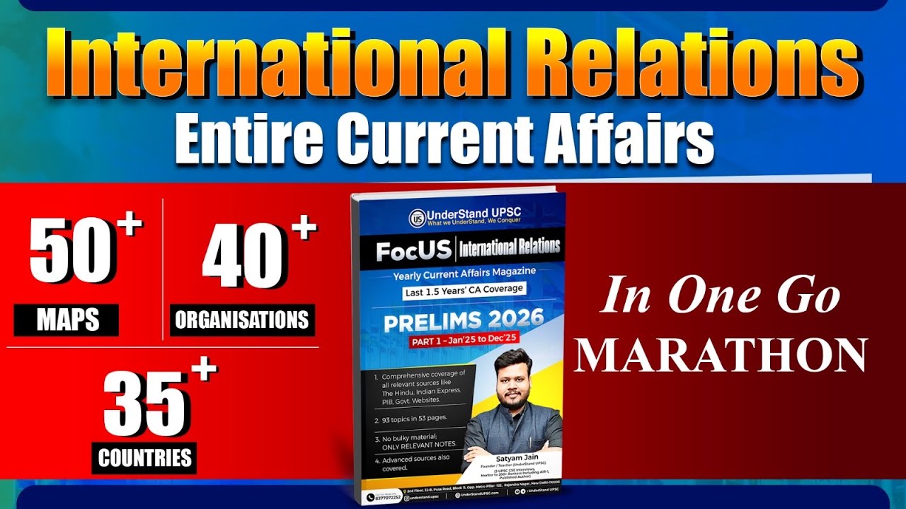 IR Marathon for UPSC Prelims 2026 | Complete Current Affairs + Static in One Go with Harsh Sir
