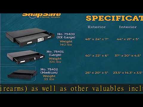 SnapSafe Under Bed Safe, Gun Storage and Security
