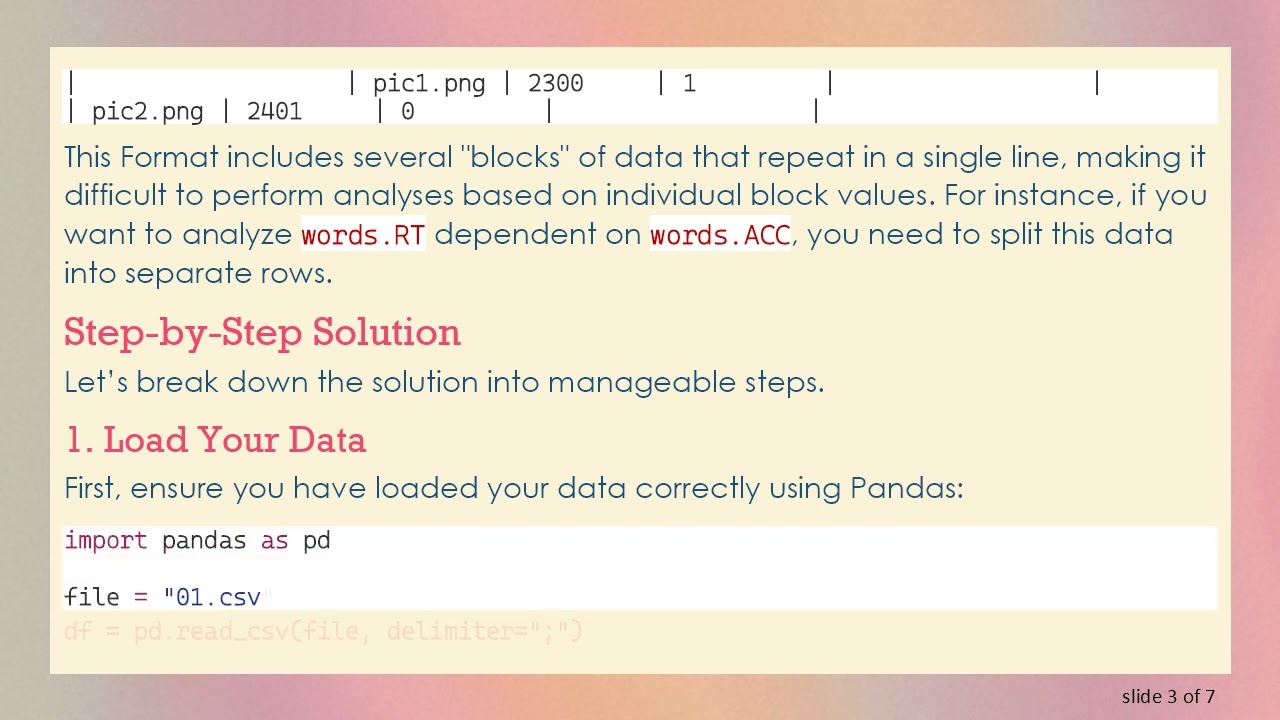 Efficiently Split a Row in a CSV File into Multiple Rows Using Python