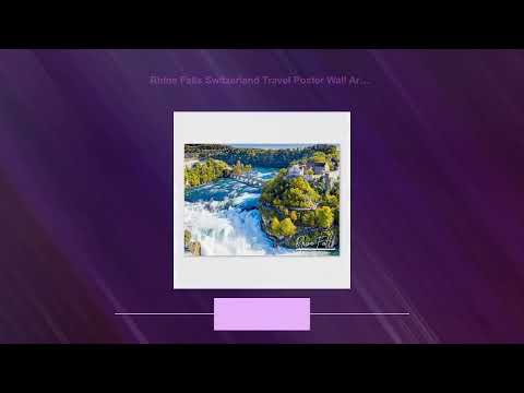 Rhine Falls Switzerland Travel Poster Wall Art | Rhine Falls Home Decor | Rhine Falls Rheinfall P...