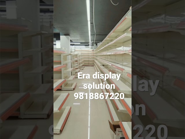 FMCG Display Rack - White Supermarket Display Racks Manufacturer from Noida