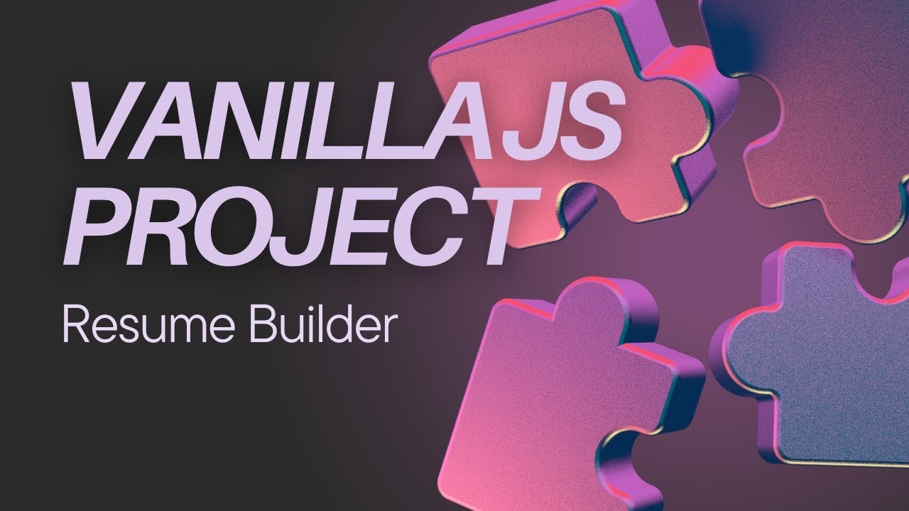 Resume Builder Website Project | HTML CSS JavaScript | 12 Weeks 12 Projects