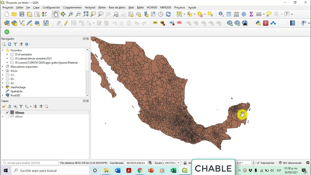 Descargar mapa de México con división política desde el INEGI