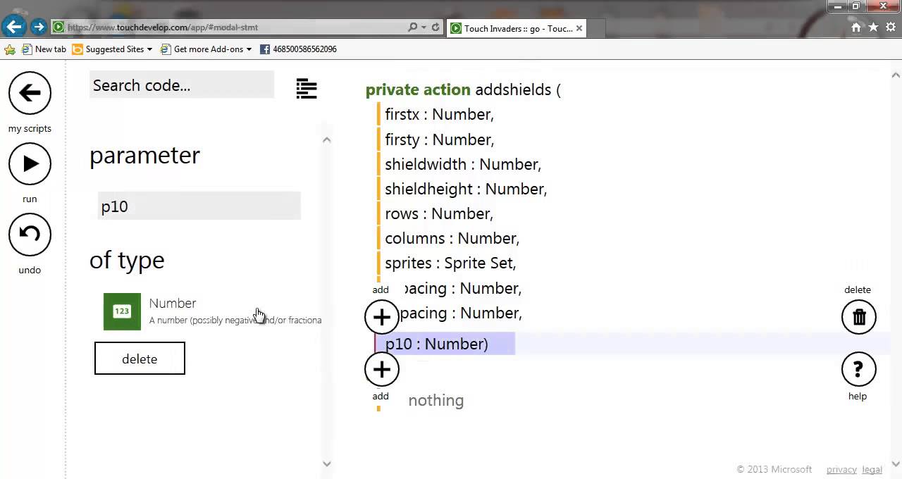TouchDevelop Curriculum - Activity 4c (Creating a Space Invaders Clone)