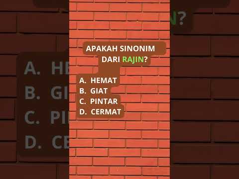 Apakah sinonim dari rajin? #shorts #soal#sd#bahasaindonesia#sinonim#persamaankata