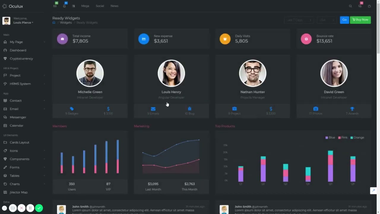 Oculux - Laravel Admin Template