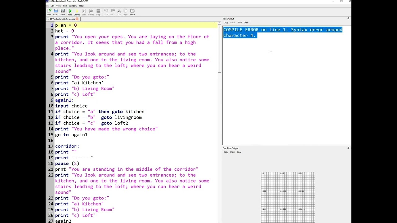 Basic 256 Programming Lesson 3 Main