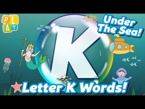 Letter K Words! | English ABC for Kids | FREE Worksheet | Uppercase Initial Sounds