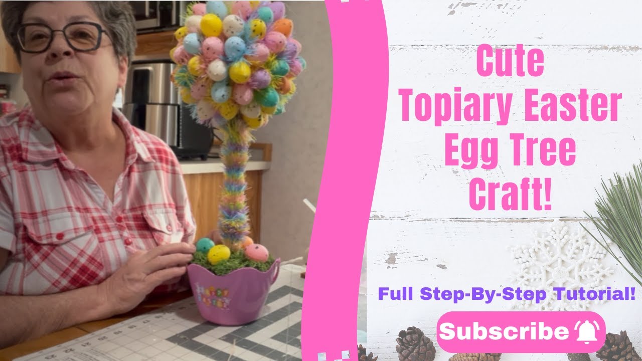 Cute Topiary Easter Egg Tree Craft!