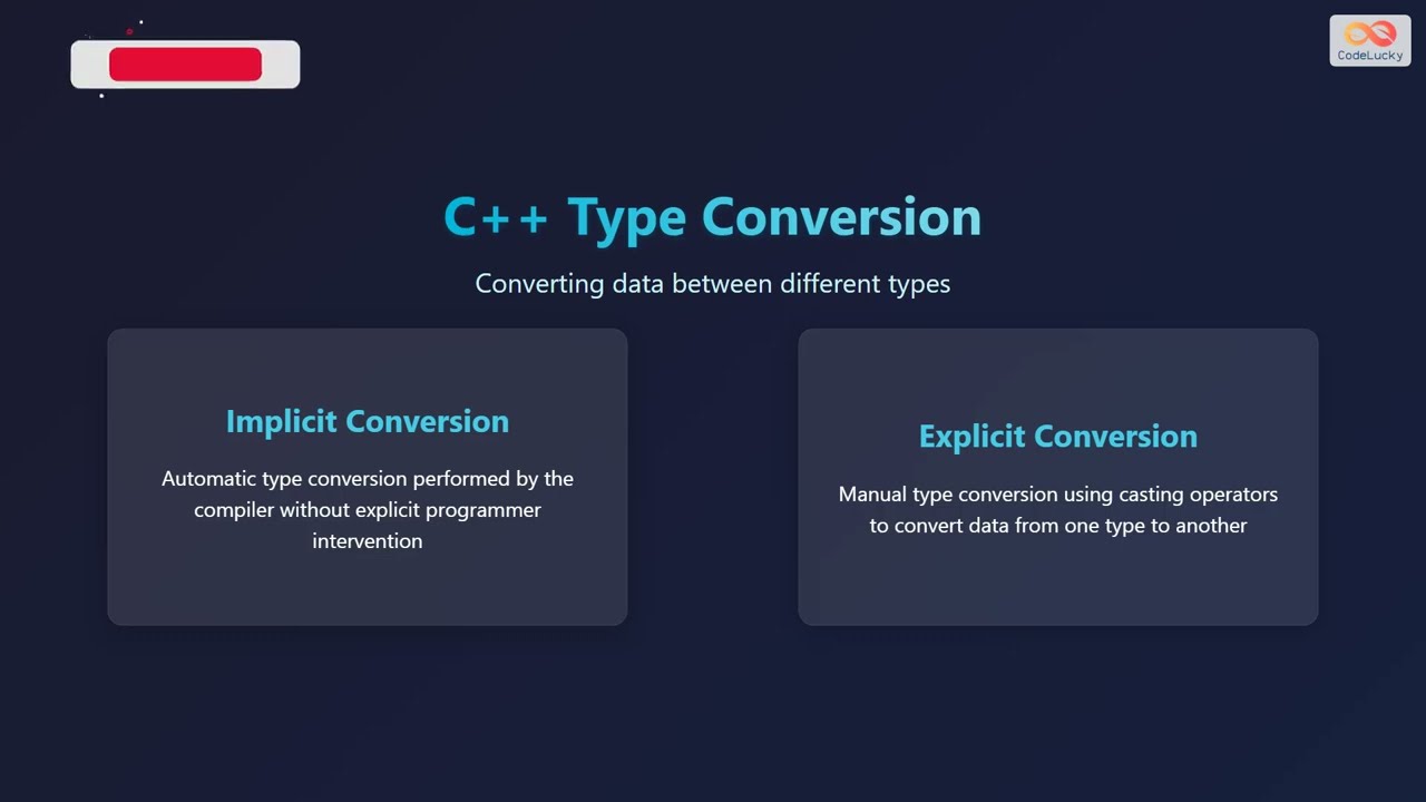 C++ Type Conversion: Implicit vs Explicit Casting Explained for Beginners!
