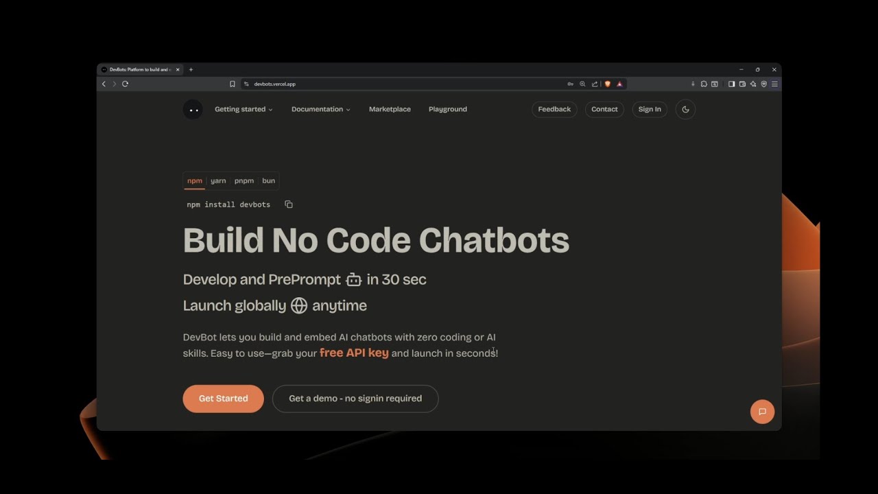 Devbots - Build No Code Chatbots