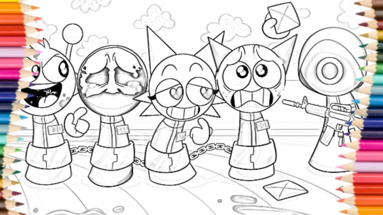 INCREDIBOX SPRUNKI New Coloring Pages How to Color All Squid Game Song 🎨