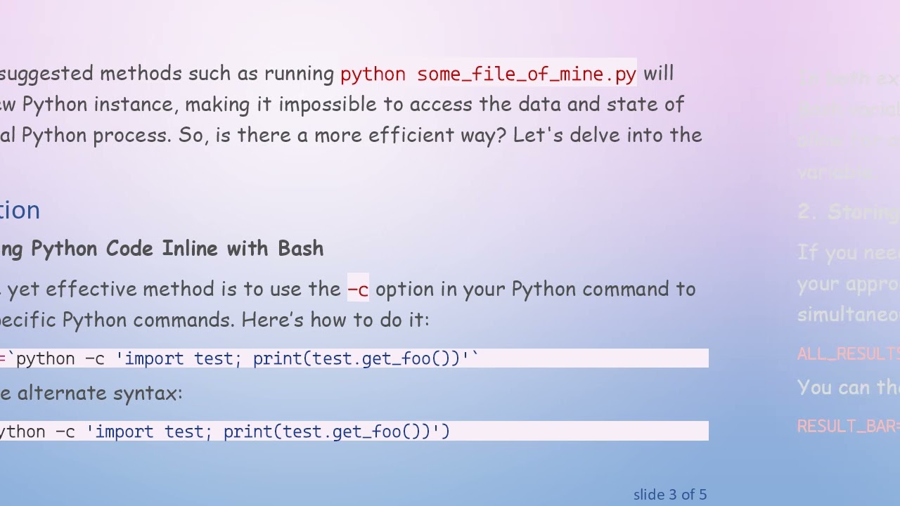 How to Call a Python Function from a Subshell in Bash Easily