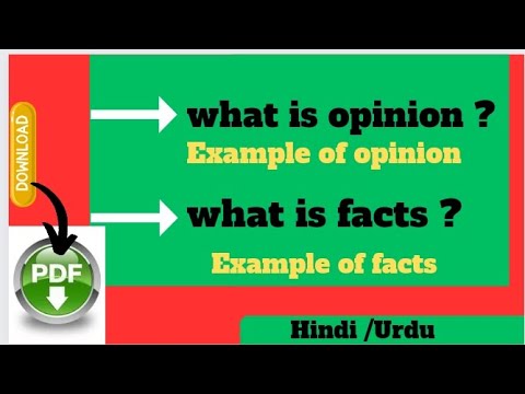 Fact and Opinion in Hindi & Urdu|Examples of fact and opinion in urdu #linguistics #english