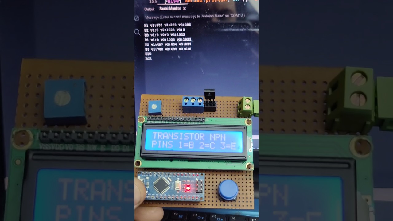 Arduino Transistor Tester ( Serial Monitor Data ) #arduinoproject #transistortester