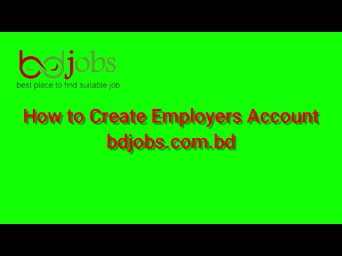 How to create employers account bdjobs.com.bd |